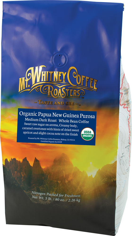 Organic Papua New Guinea Purosa - 5lb Bag: Mt. Whitney Coffee Roasters